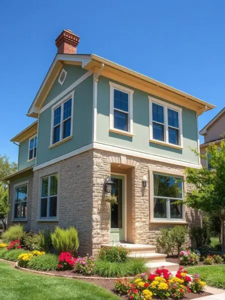 22 Exterior House Paint Color Combinations With Limestone