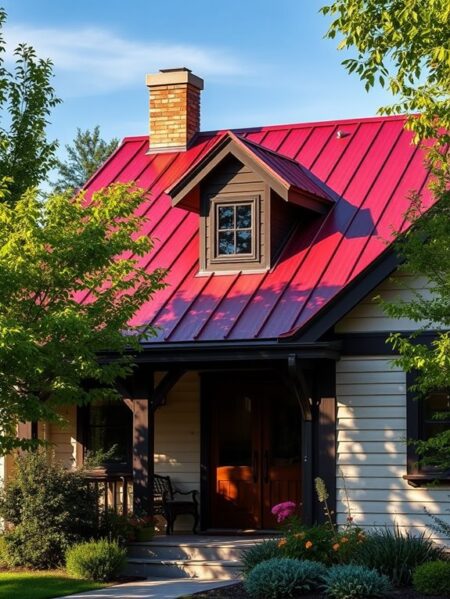 24 Maroon Metal Roof House Colors Ideas