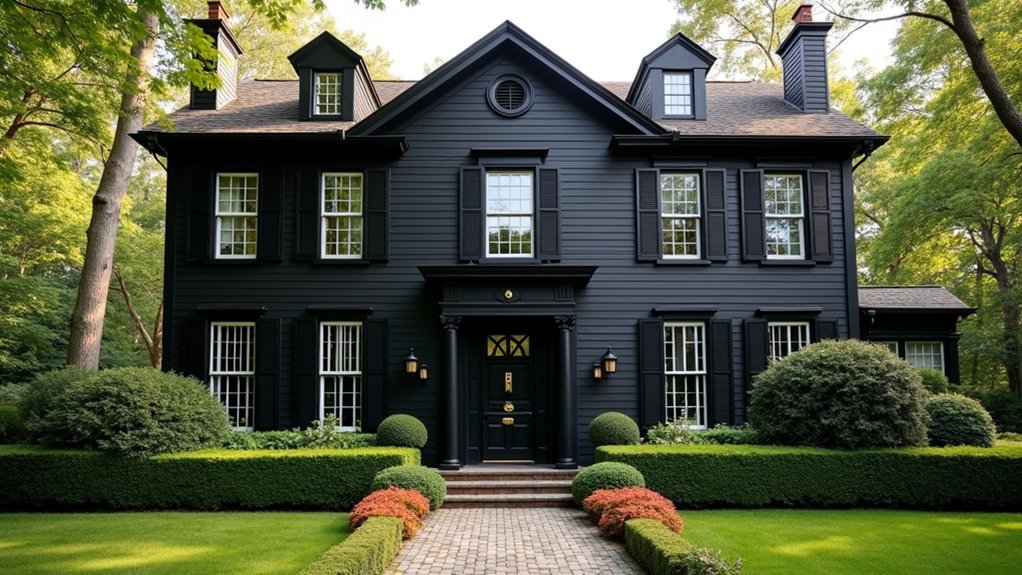 18 Black Colonial House Exteriors That Blend Tradition With Drama