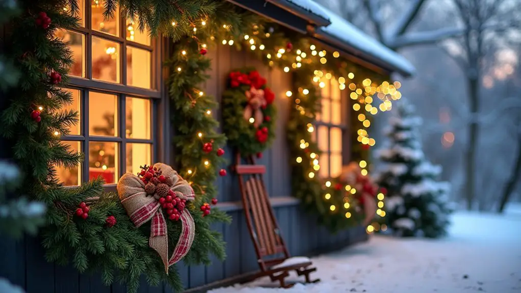 22 Exterior Window Garland Ideas That Make Festive Decorating Easy