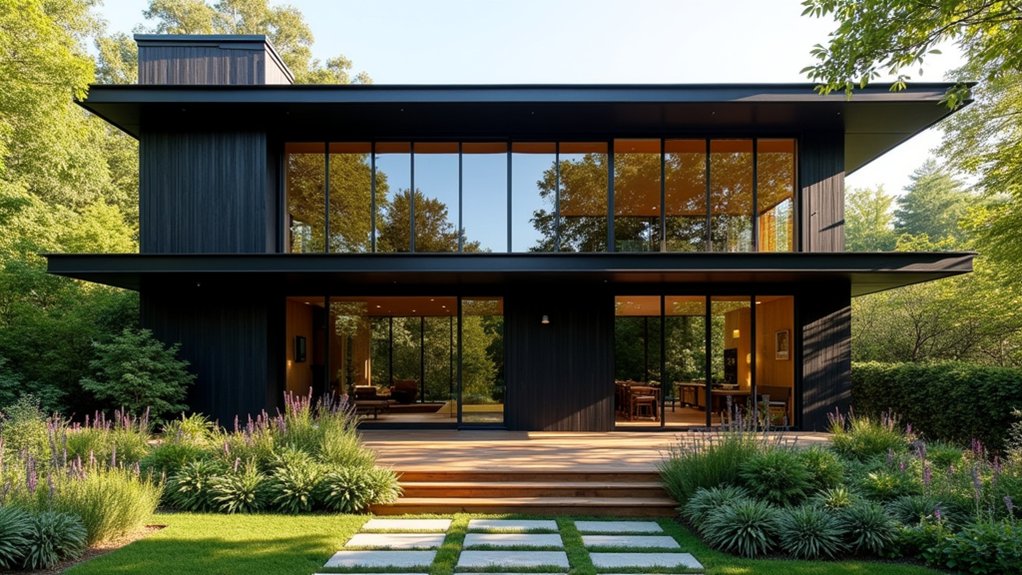 21 Black House Exterior With Big Windows That Let In Light