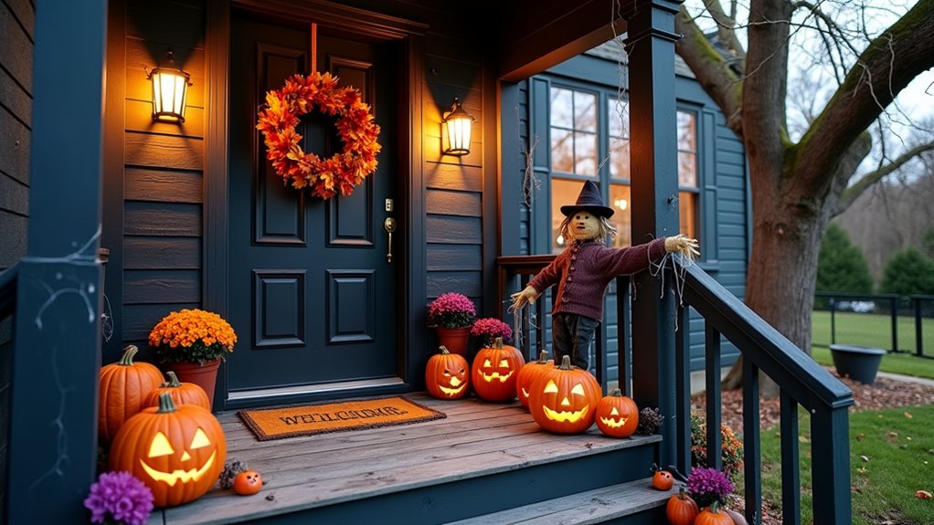 23 Spooky Outdoor Halloween Door Decorations to Welcome Guests