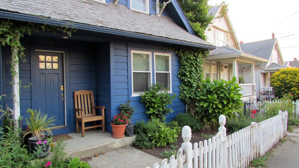 21 Blue House Exterior With Gray Roof That Complements the Tone