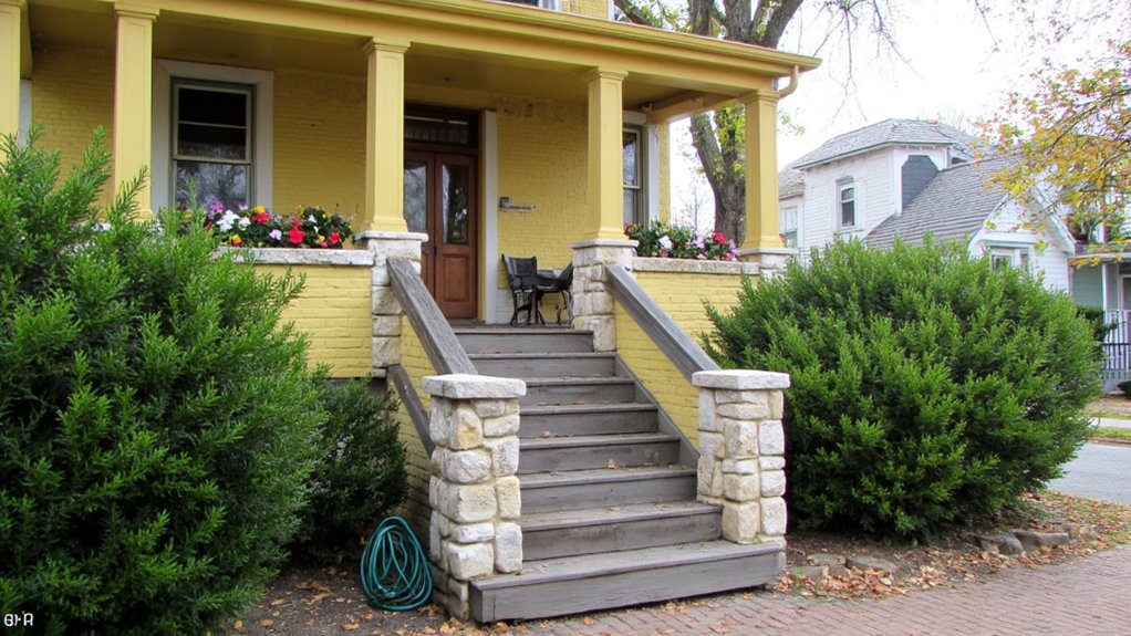 18 Yellow House Exterior With White Stone Accents That Look Elegant