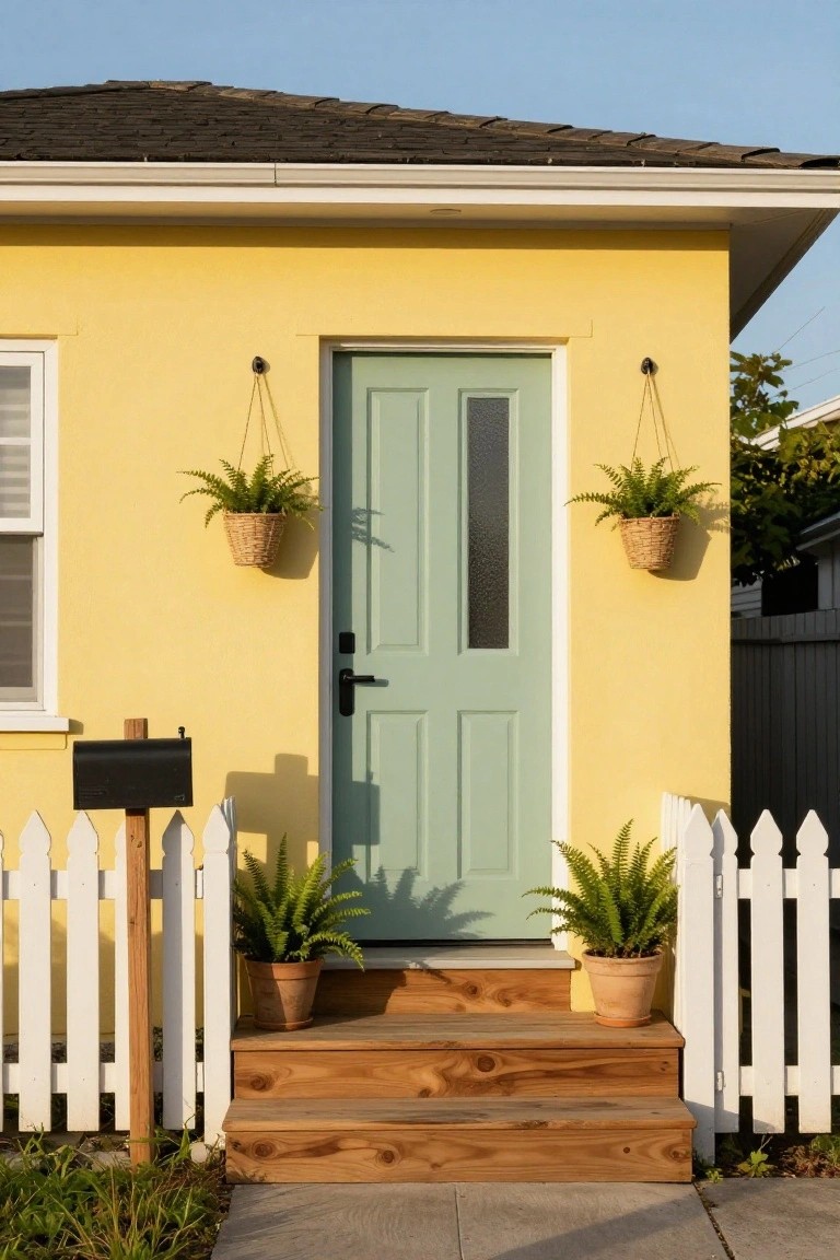 24 Front Door Color For Yellow House Ideas
